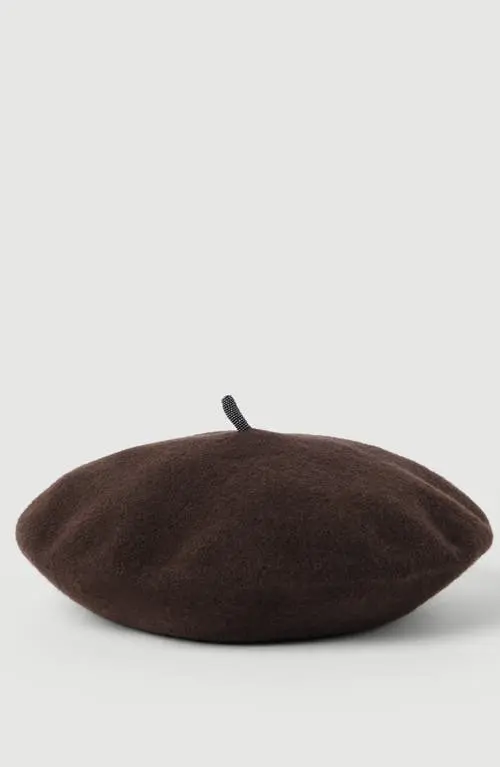 Brunello Cucinelli Wool Beret - Cocoa