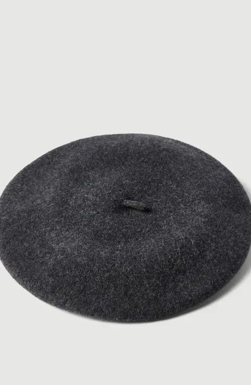 Brunello Cucinelli Wool Beret - Lignite