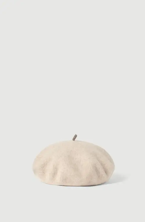 Brunello Cucinelli Wool Beret - Pearl