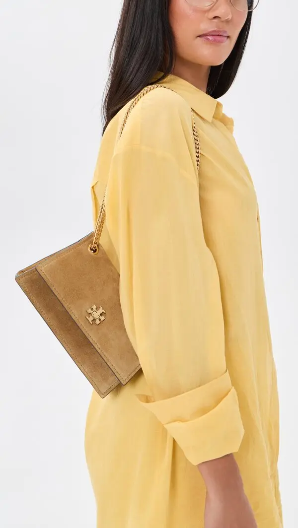 Tory Burch Kira Turnlock Suede Mini Bag