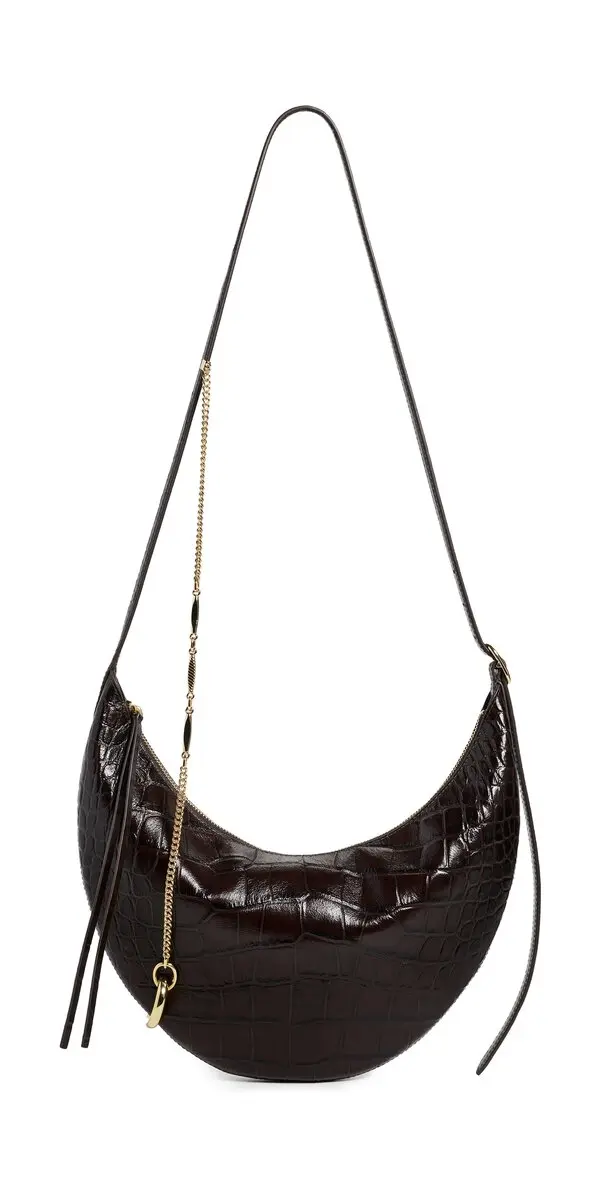 Tory Burch Pierced Croc-embossed Crossbody Bag