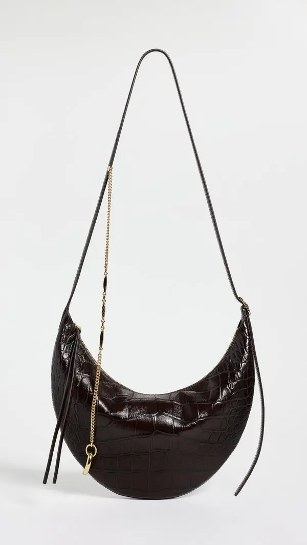 Tory Burch Pierced Croc-embossed Crossbody Bag