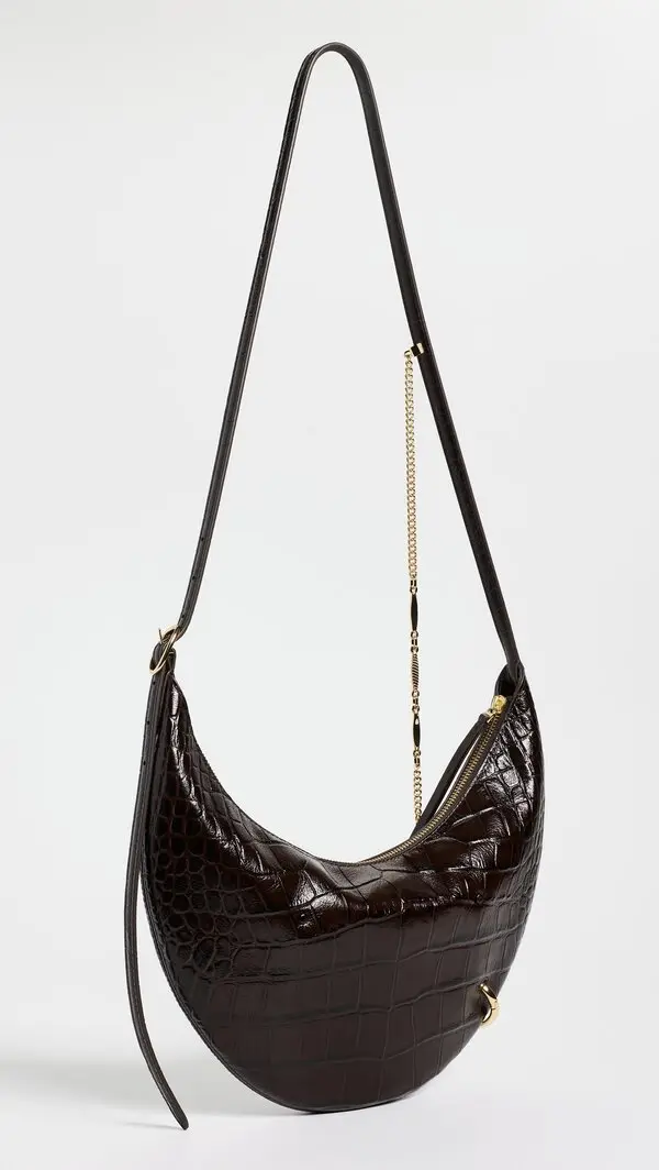 Tory Burch Pierced Croc-embossed Crossbody Bag