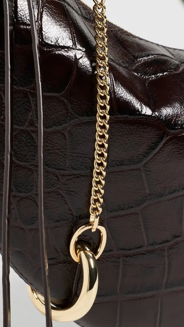 Tory Burch Pierced Croc-embossed Crossbody Bag