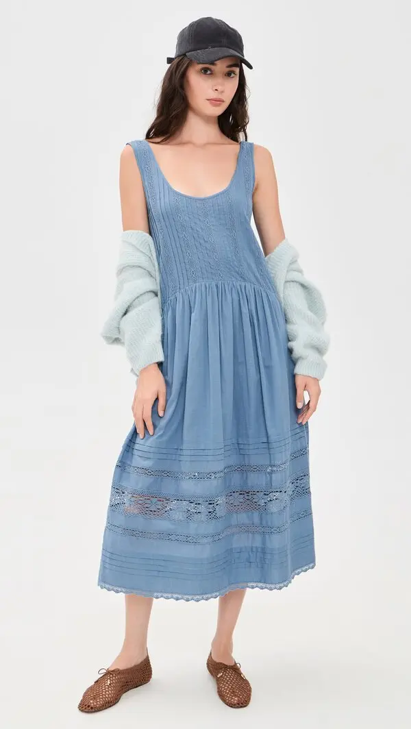 Sea Pippa Solid Tank Midi Dress