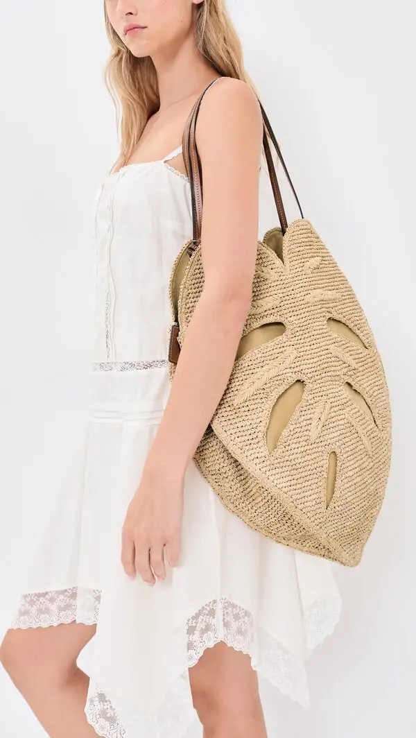 Staud Large Palm Raffia Bag