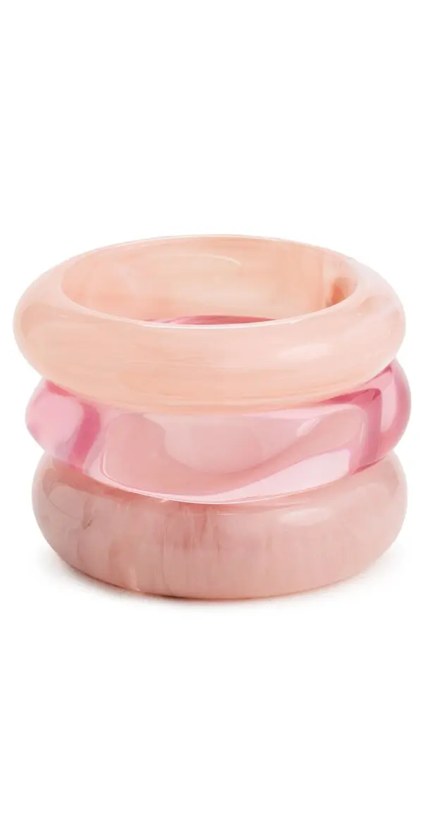 LUV AJ The Formentera Bangle Set - Pink