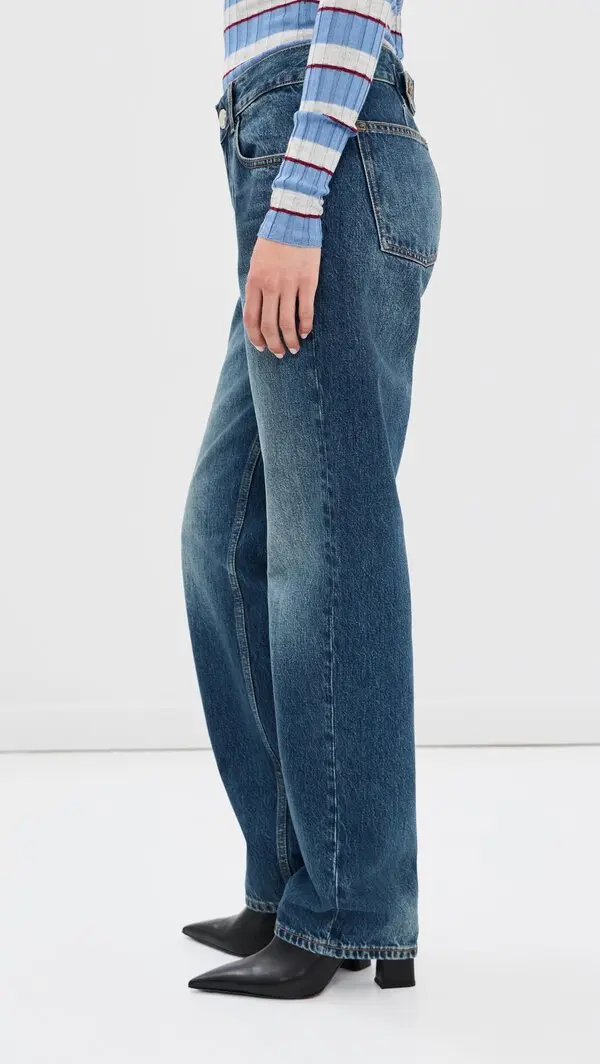 Brandon Maxwell The Beau Classic Buckle Jeans
