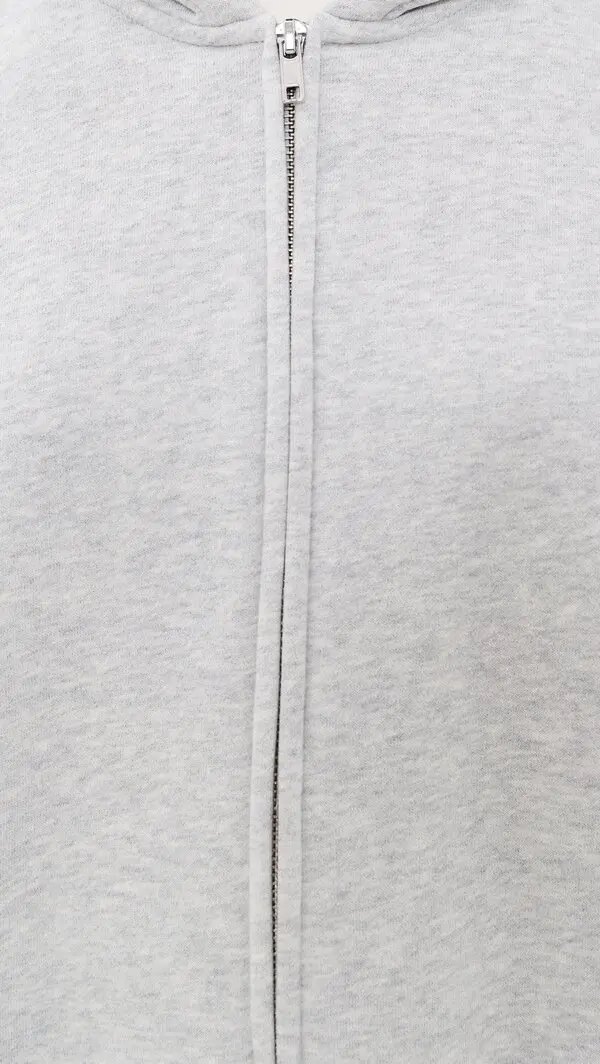 Good American Zip Up Hoodie With Dropped Shoulders