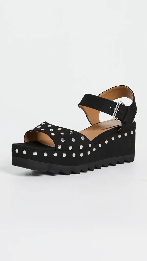 Stella McCartney Elyse Alter Suede Sandals With Studs