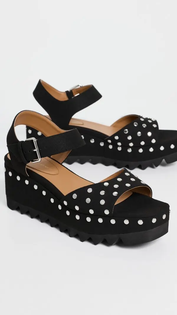 Stella McCartney Elyse Alter Suede Sandals With Studs