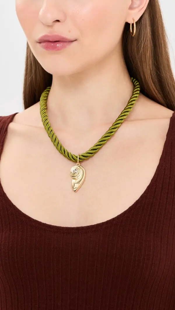 LUV AJ The Palma Shell Cord Necklace