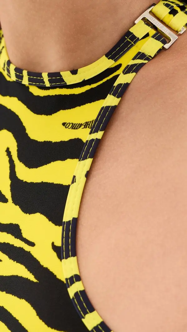 Attico Zebra-piece Swim Suit
