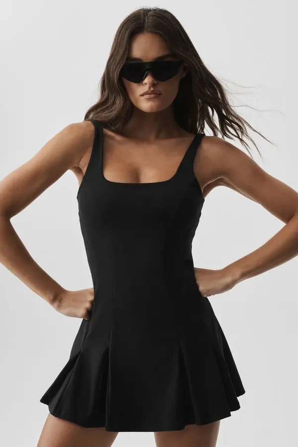 Alo Yoga Softsculpt Topspin Tennis Dress - Black