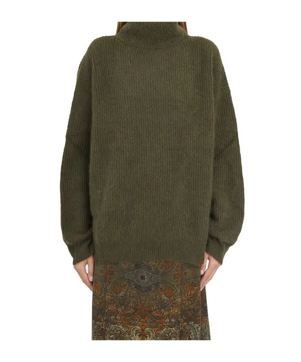 UMA WANG Turtleneck Sweater With Ribbed Details