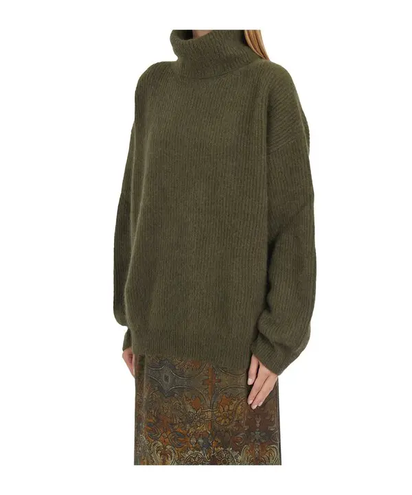 UMA WANG Turtleneck Sweater With Ribbed Details