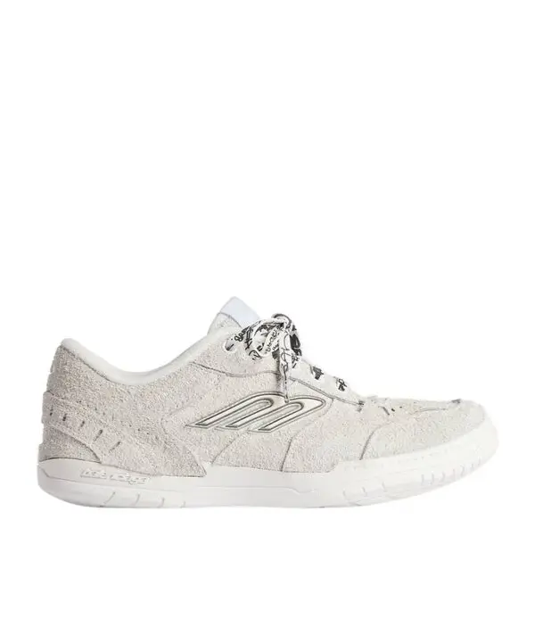 Balenciaga Hamptons Suede Sneaker In Off White/black