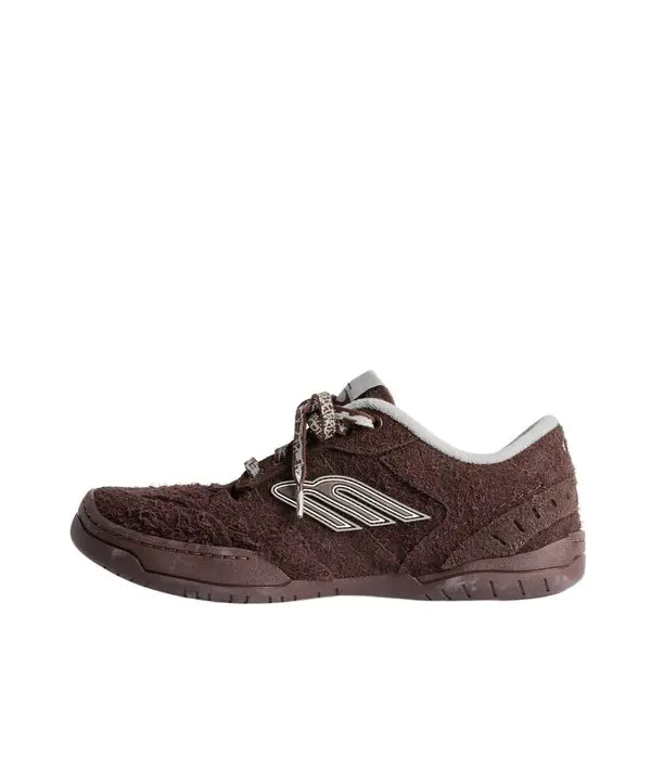 Balenciaga Hamptons Suede Sneakers - Dark Brown/gray