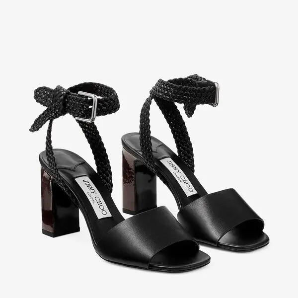 JIMMY CHOO Woven High-heeled Sandals
