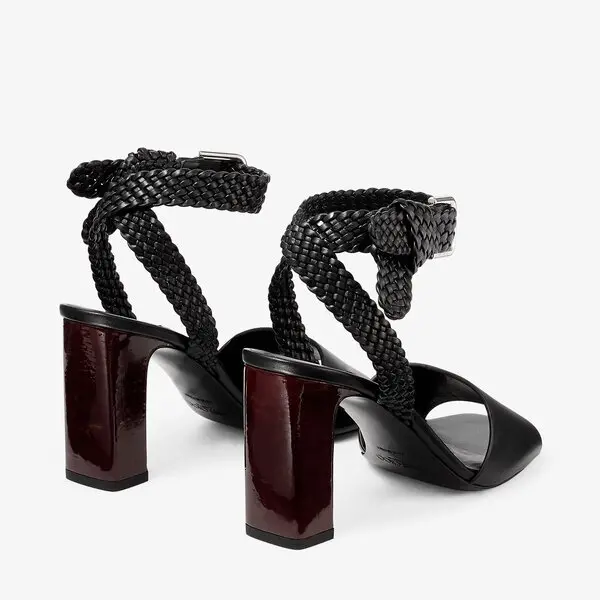 JIMMY CHOO Woven High-heeled Sandals