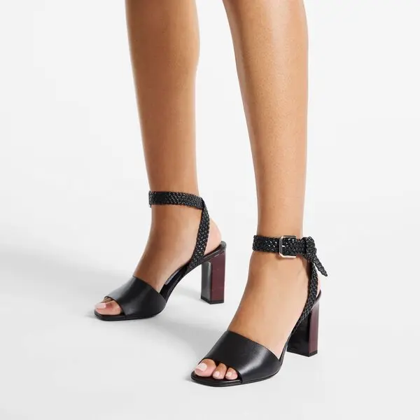 JIMMY CHOO Woven High-heeled Sandals
