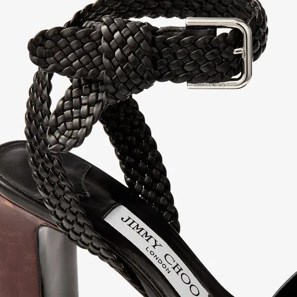 JIMMY CHOO Woven High-heeled Sandals