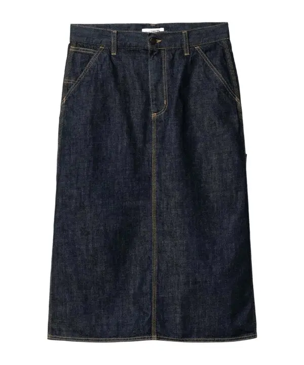 Carhartt Work In Progress Single Knee Denim Skirt - Blue