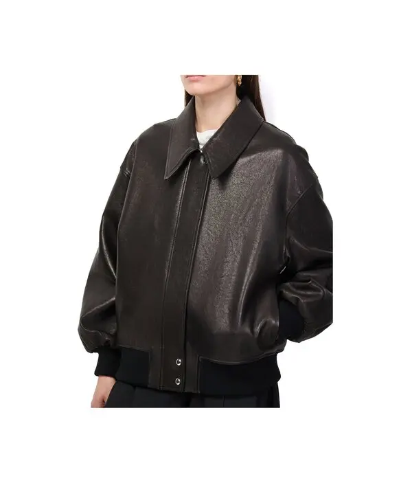 Khaite Shelman Leather Jacket - Black