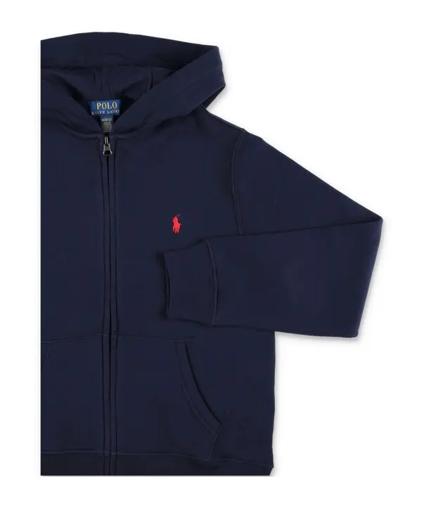 Polo Ralph Lauren Embroidered Logo Zip-up Hoodie - Black