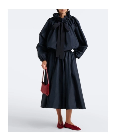 PATOU Shirred Midi Skirt
