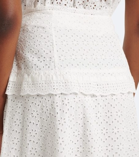 Ulla Johnson Violetta Broderie Anglaise Midi Skirt - White