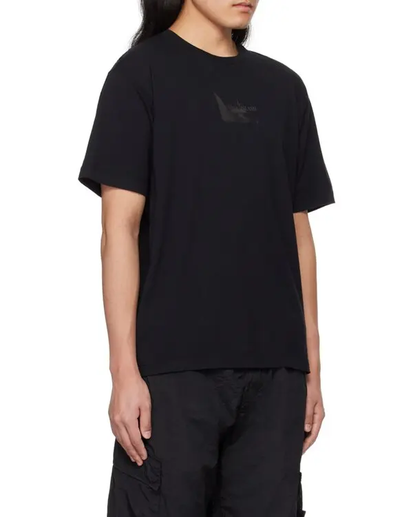 Stone Island Logo Printed Crewneck T-shirt