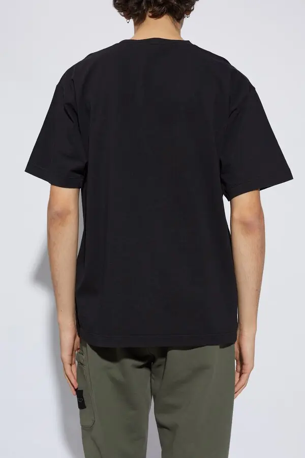 Stone Island Logo Printed Crewneck T-shirt