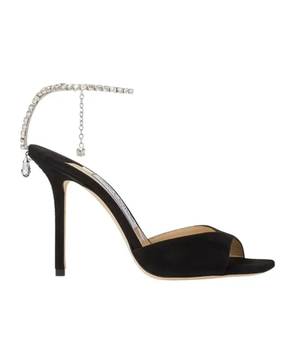 JIMMY CHOO Crystal-embellished High-heeled Sandals - Black