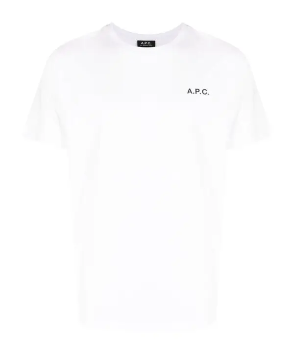 A.p.c. Logo Printed Crewneck T-shirt - White