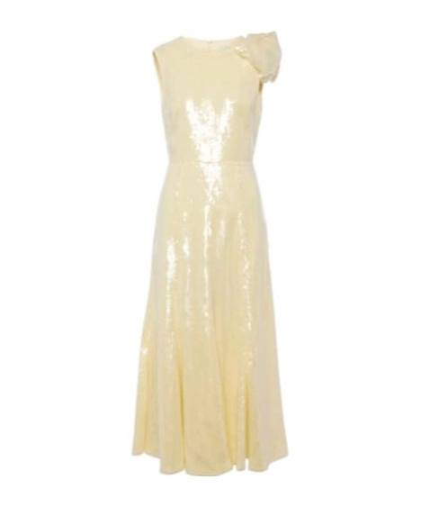 Roland Mouret Sequined Flared Midi Dress - Nude