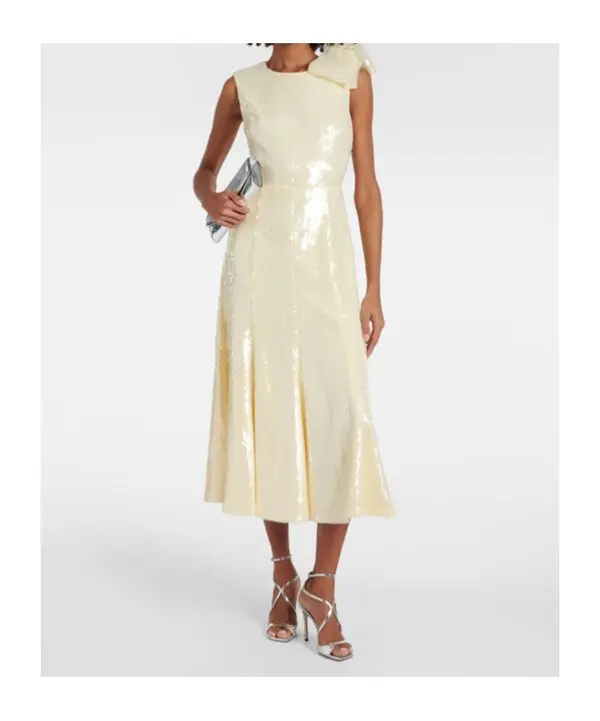 Roland Mouret Sequined Flared Midi Dress