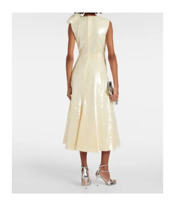 Roland Mouret Sequined Flared Midi Dress
