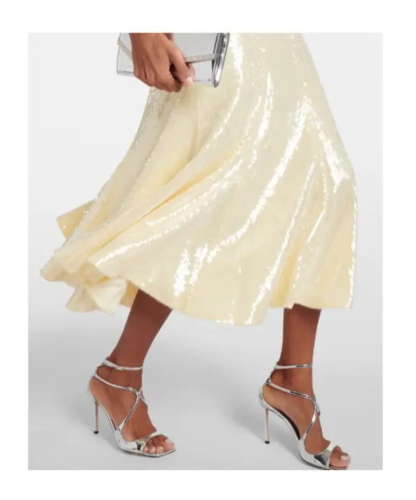 Roland Mouret Sequined Flared Midi Dress