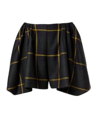 PATOU Checked Virgin Wool Shorts