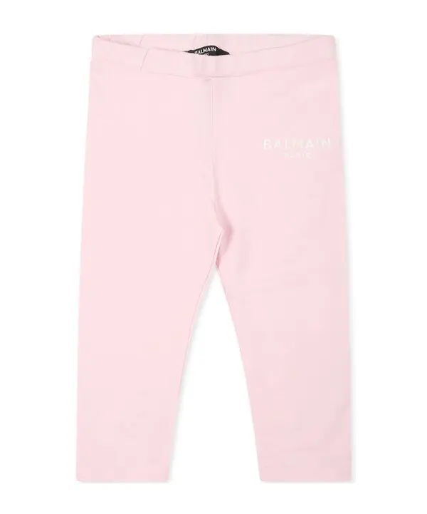 Balmain Logo Leggings - Pink