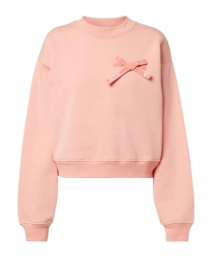 PATOU Bow-detail Cotton Jersey Sweatshirt