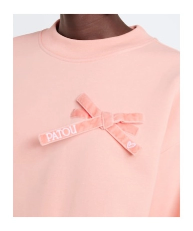 PATOU Bow-detail Cotton Jersey Sweatshirt