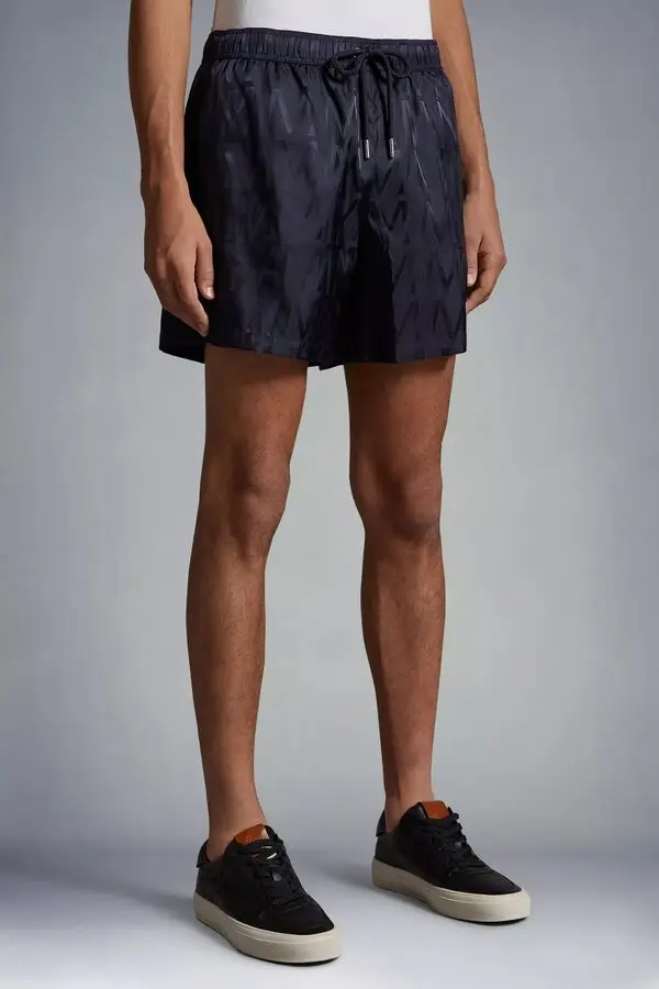Moncler Monogram Jacquard Swim Shorts