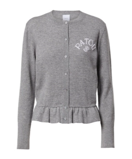 PATOU Jacquard Logo Wool And Cashmere Cardigan