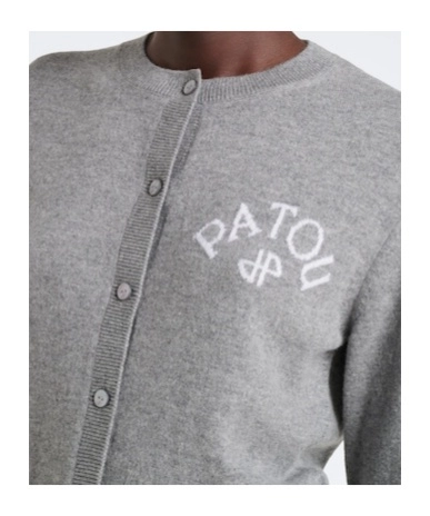PATOU Jacquard Logo Wool And Cashmere Cardigan