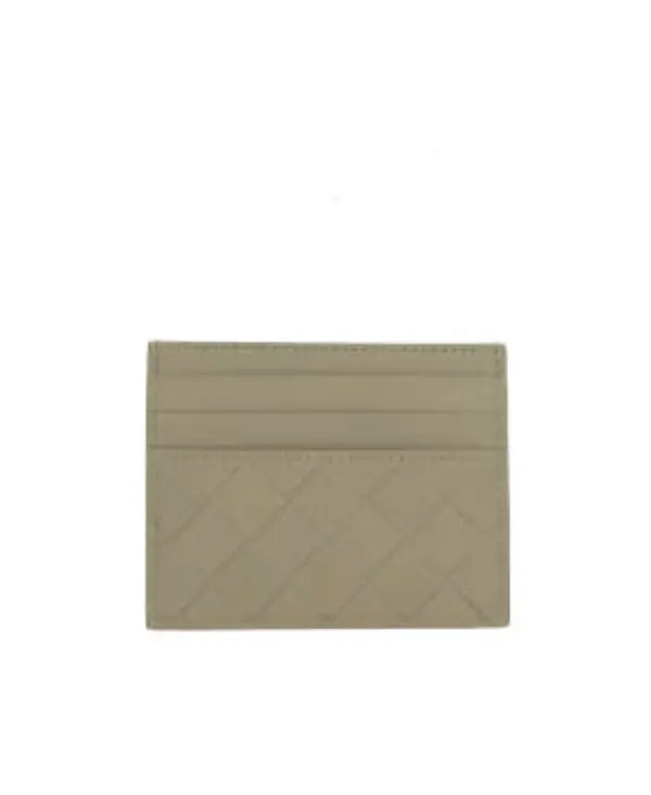 Bottega Veneta Intrecciato Credit Card Case - Travertine