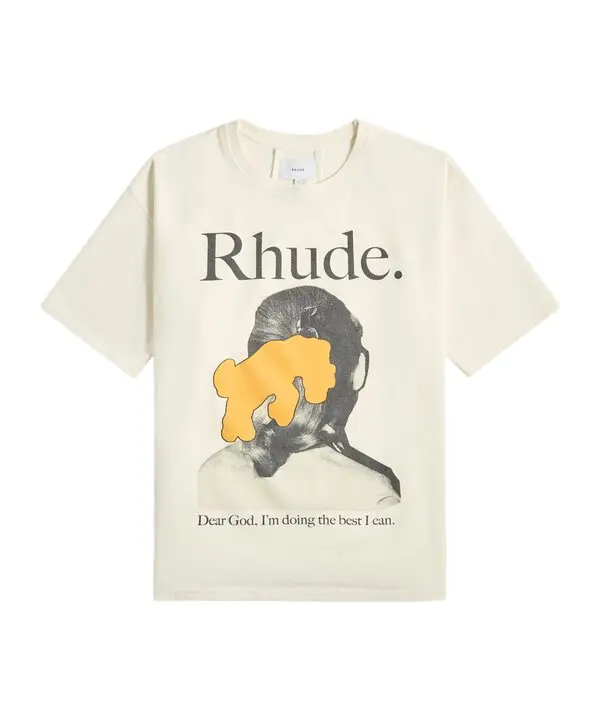 Rhude Ponytail Printed Crewneck T-shirt - White