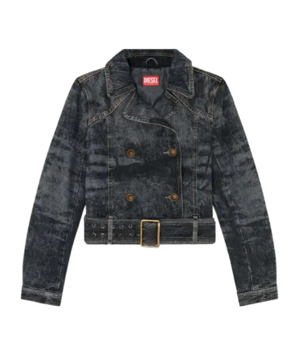DIESEL® De-legend-s Belted Denim Jacket - Black