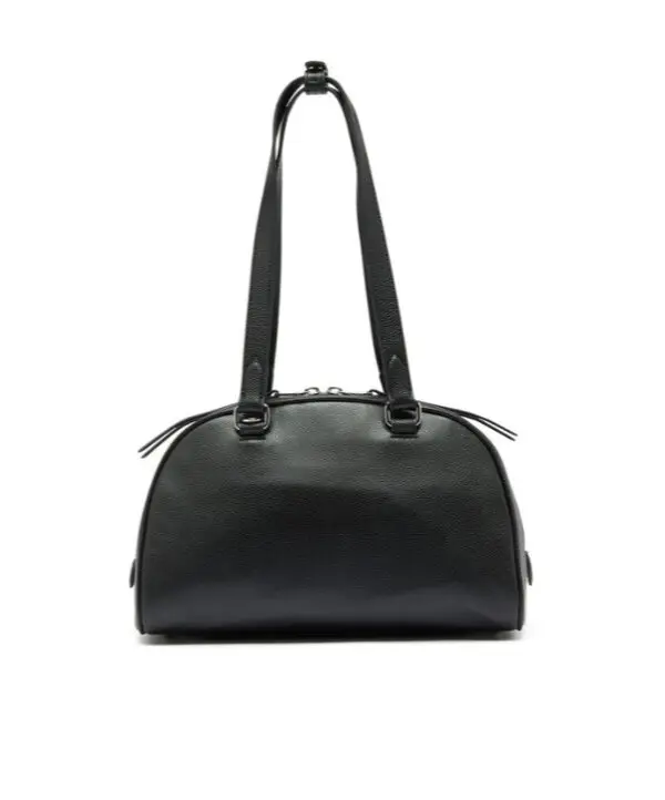 DIESEL® 1dr Embossed Logo Leather Dome Boston Bag